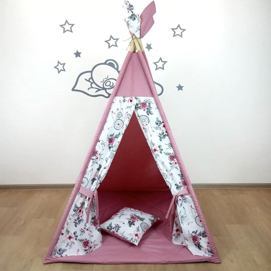 Girls Play Teepee, Tent for Kids, Reading Nook ,kids Tipi, Girl Gift - Etsy