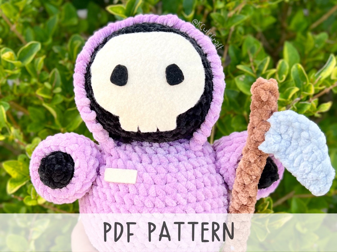 Greg the Grim Reaper Stuffed Toy Fluffy Halloween Crochet Amigurumi PDF ...