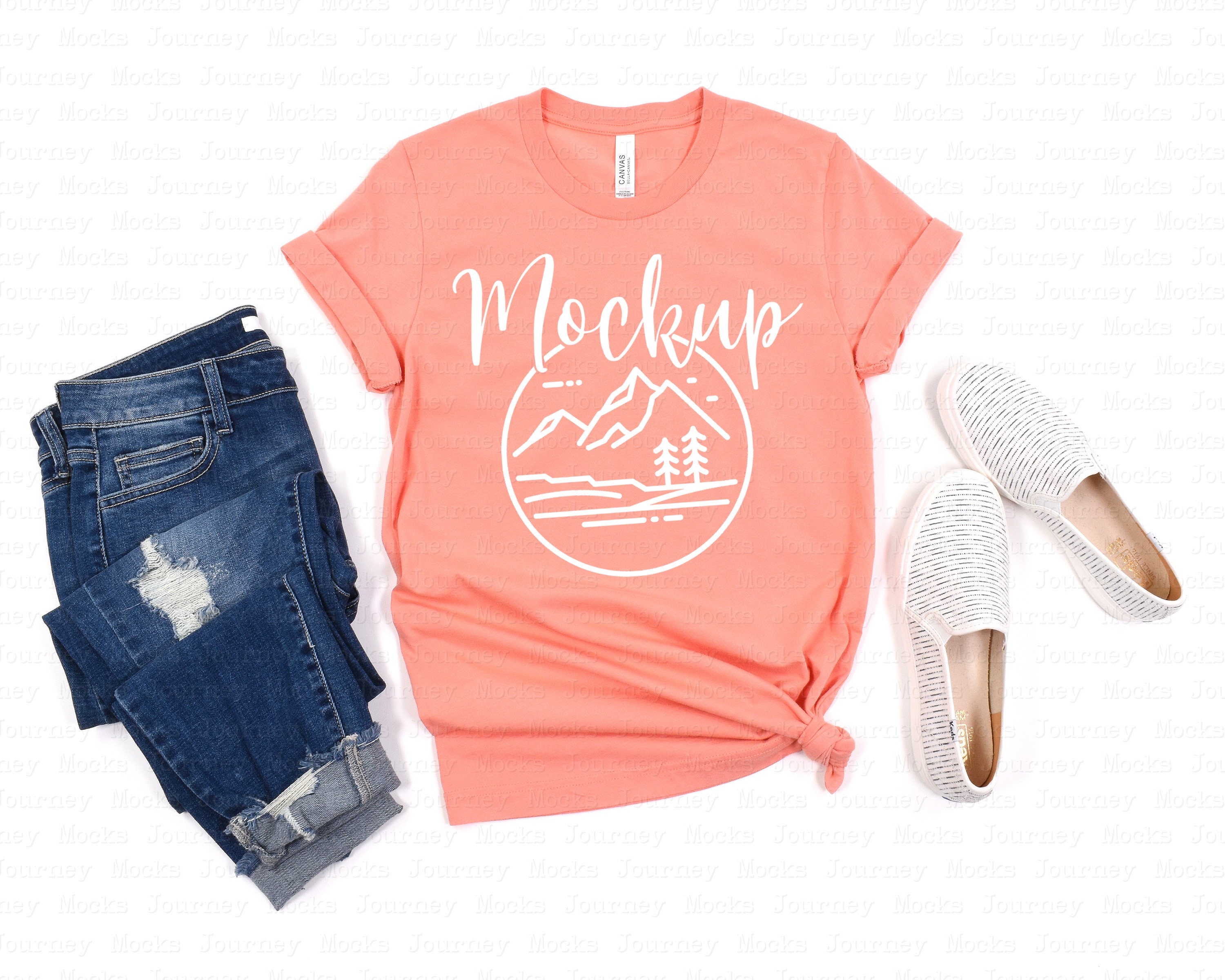 3001 Sunset Bella Canvas 3001 Mockup Bella Canvas Flat Lay | Etsy