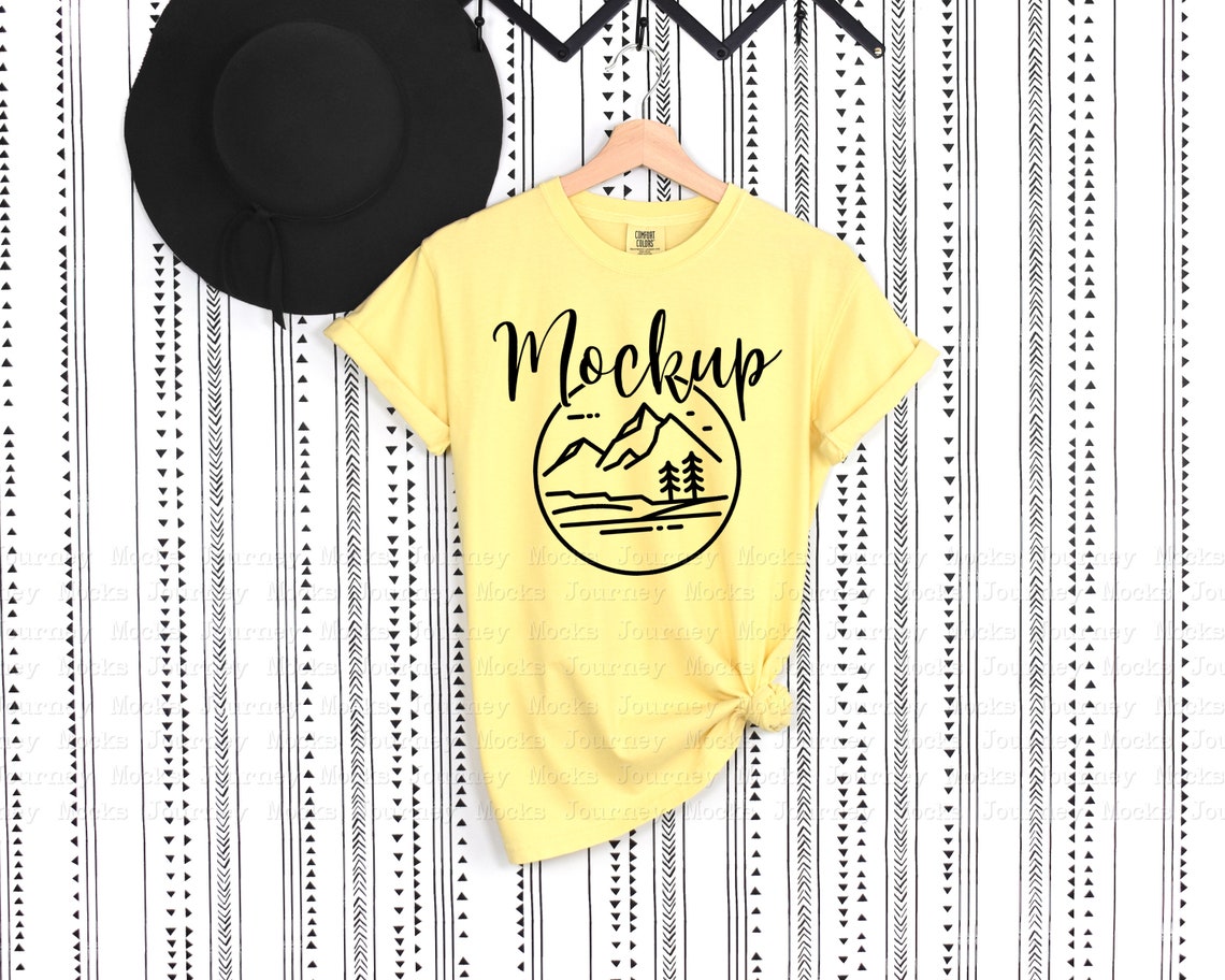 Butter Comfort Colors 1717 Mockup C1717 Mockup Flat Lay - Etsy