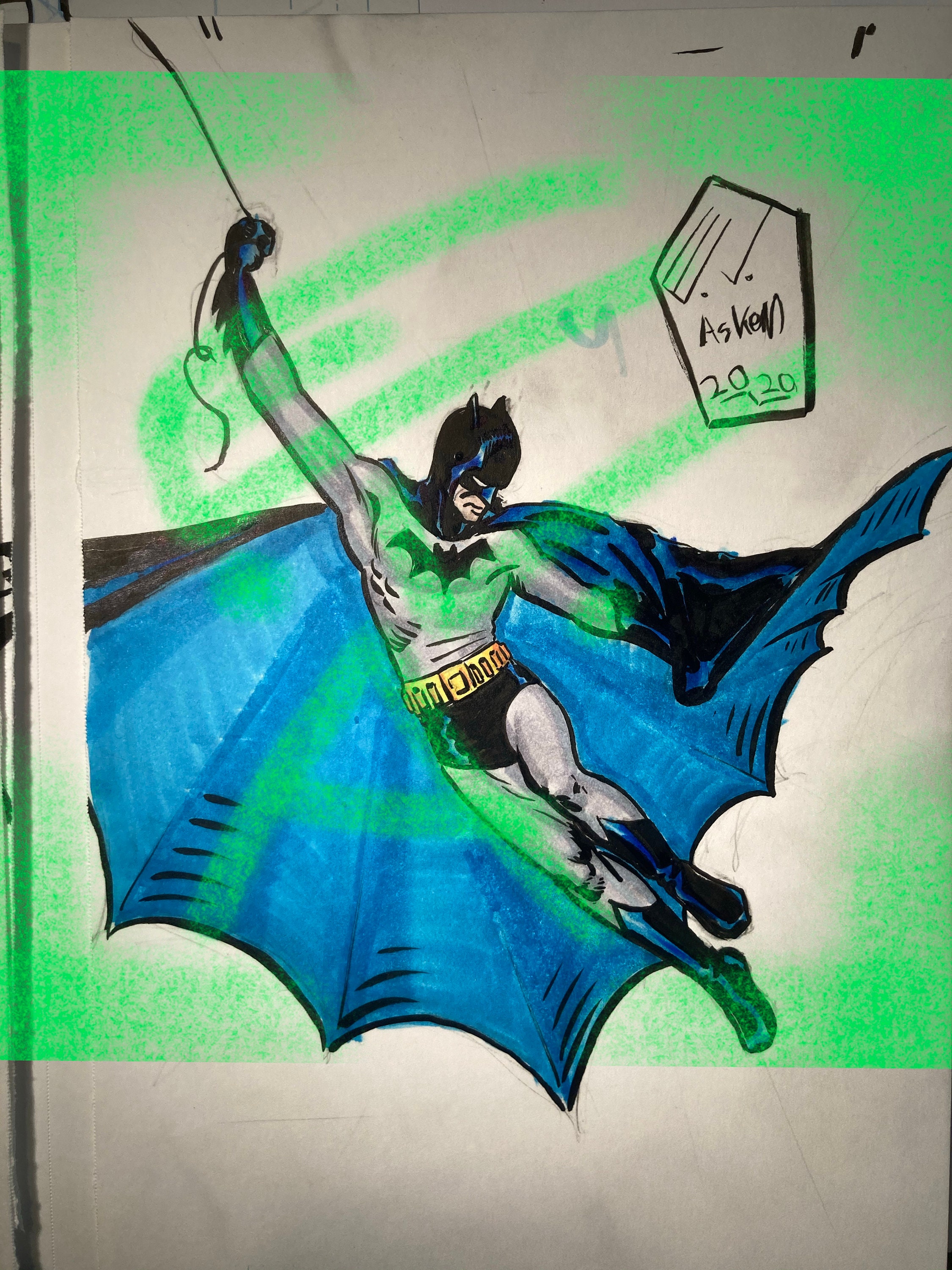 Batman Swinging From the Bat-rope - Etsy