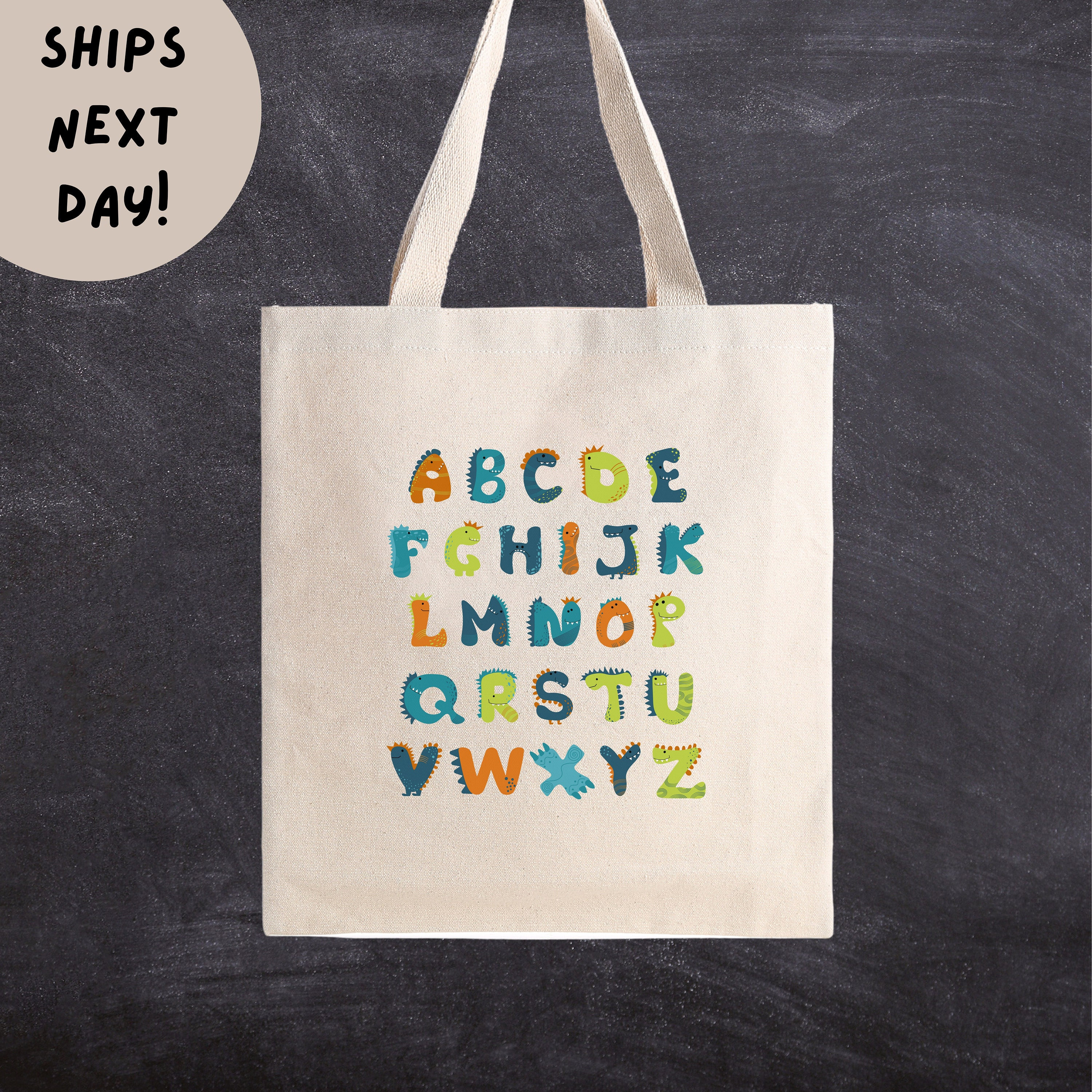 Alphabet Tote Bag Alphabet Bag Preschool Bag Kindergarten Bag Tote Bag ...