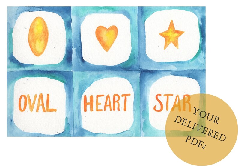 Golden Shape Learning Flashcards - Etsy Denmark