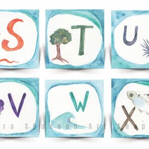 Nature Alphabet Learning Cards - Etsy