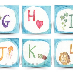 Nature Alphabet Learning Cards - Etsy