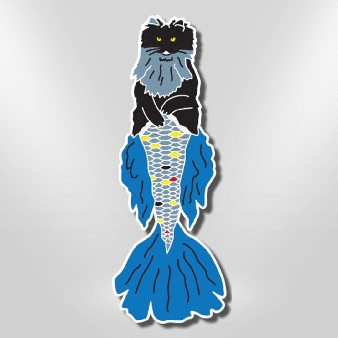 Mercat Mermaid Cat Mythology Hard Enamel Pin - Etsy