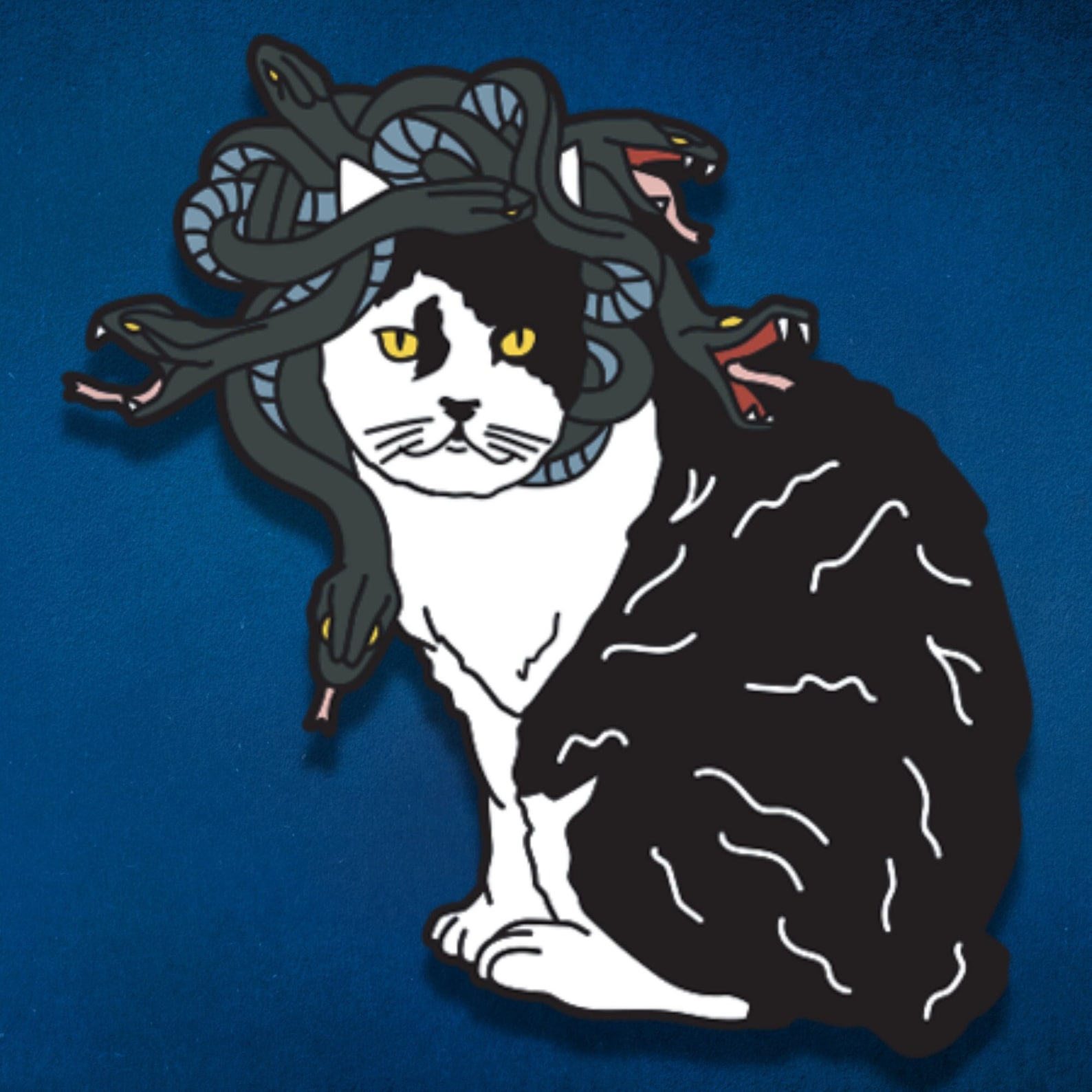 Meowdusa (cat Medusa) Mythology Hard Enamel Pin - Etsy