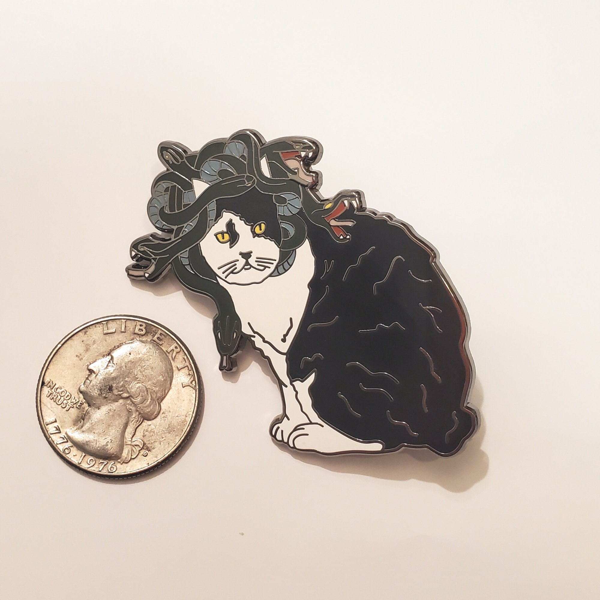 Meowdusa (cat Medusa) Mythology Hard Enamel Pin - Etsy