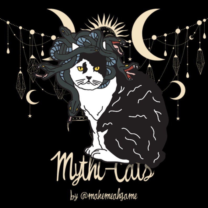 Meowdusa (cat Medusa) Mythology Hard Enamel Pin - Etsy