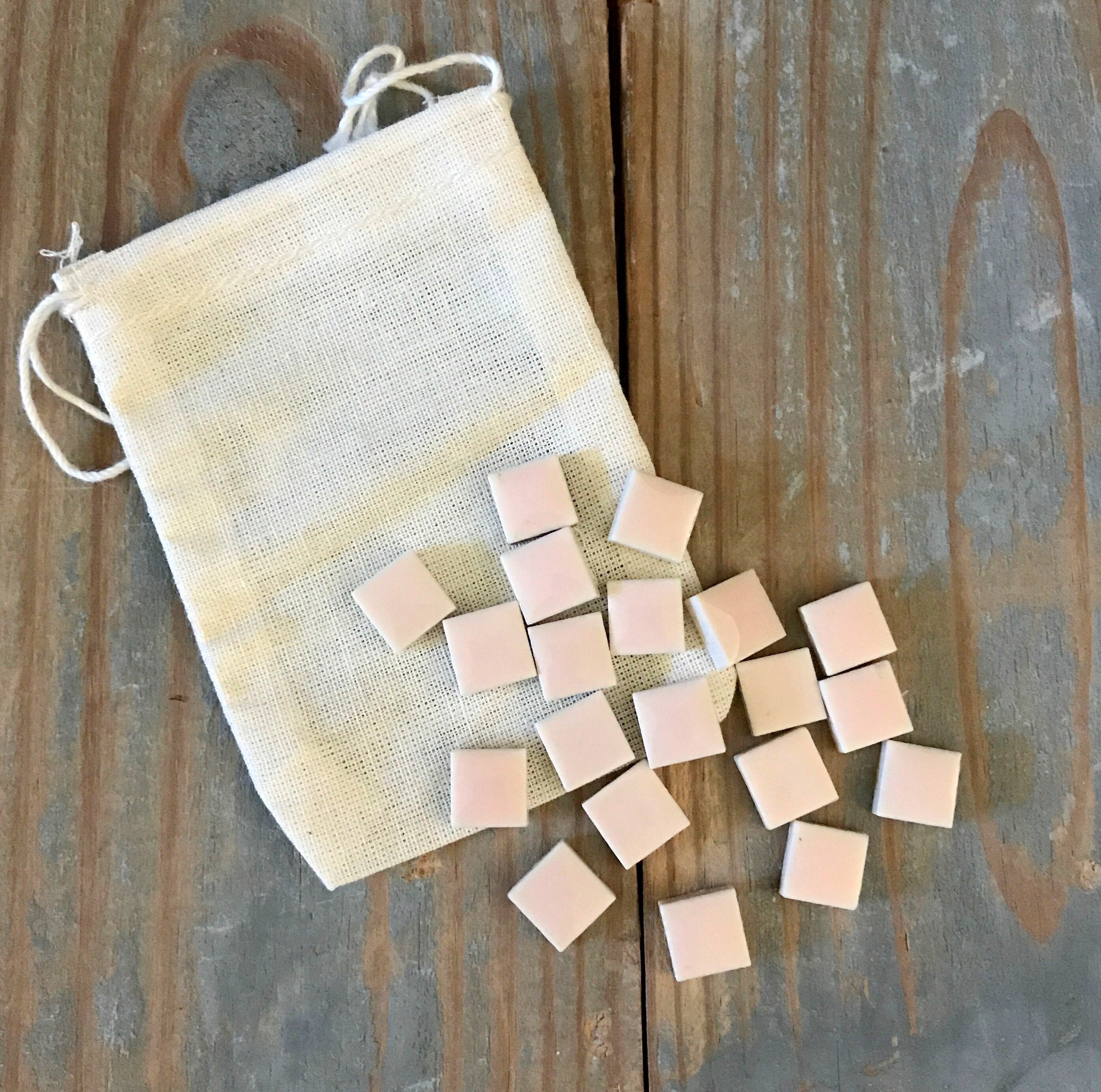 Small Bag of 20 Light Peach Colored Vintage Tiles Mosaic | Etsy