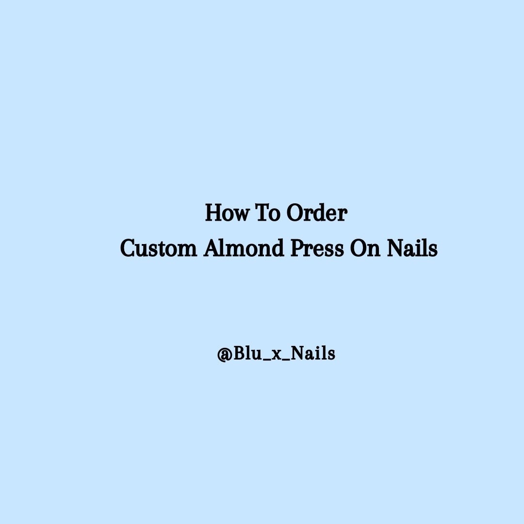 Custom Almond Shape Gel Press on Nails - Etsy