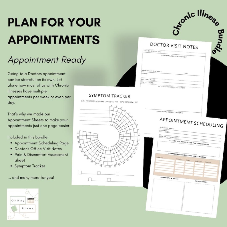 Chronic Illness Tracker | Printable Medical Binder Kit (PDF) | Letter ...