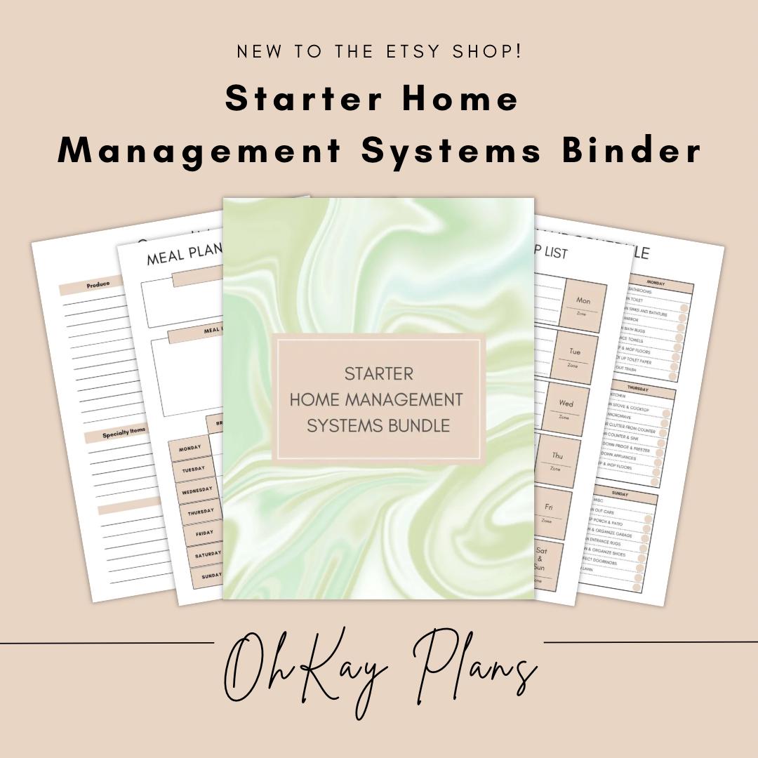 ADHD Home Management Binder | Printable Household Organizer | Cleaning ...