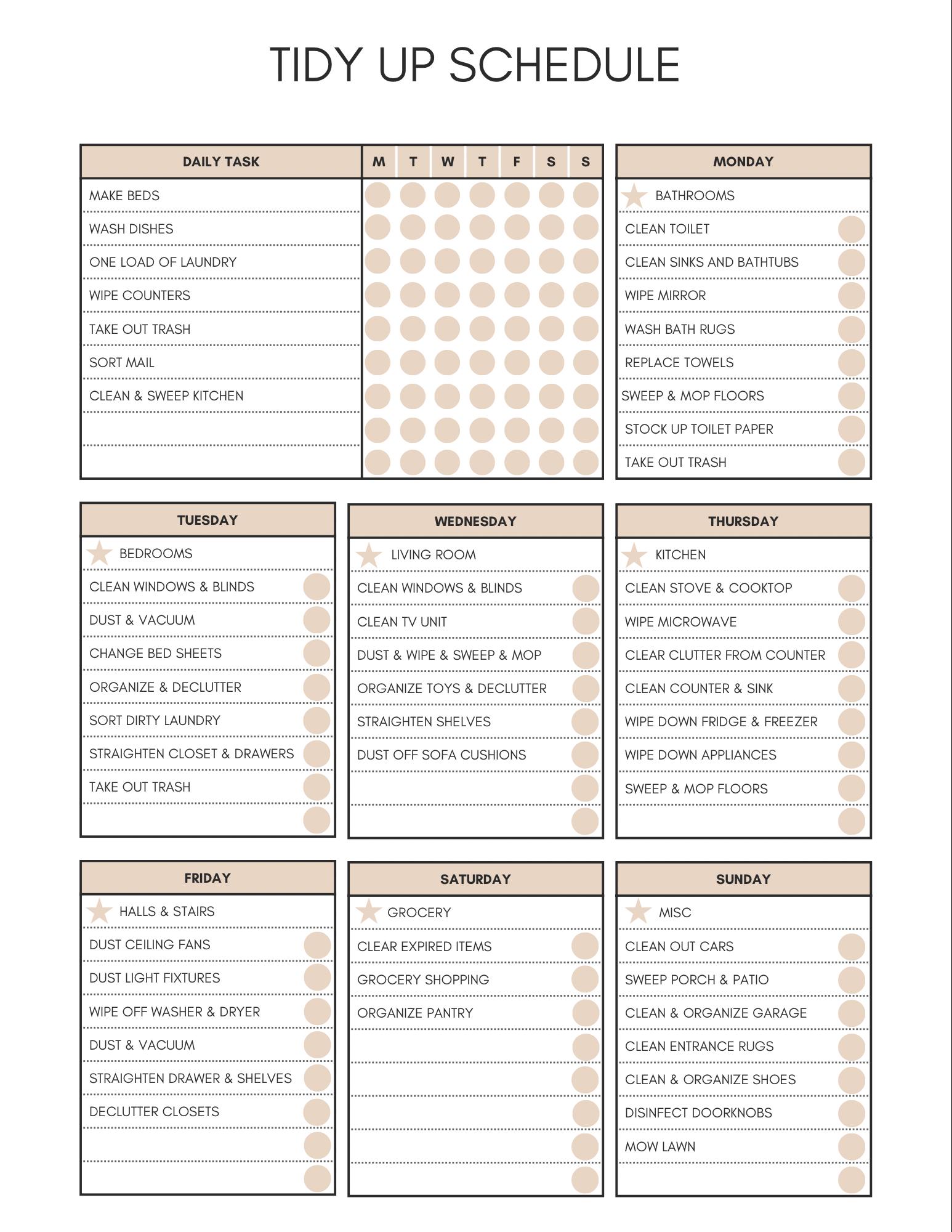 ADHD Home Management Binder | Printable Household Organizer | Cleaning ...