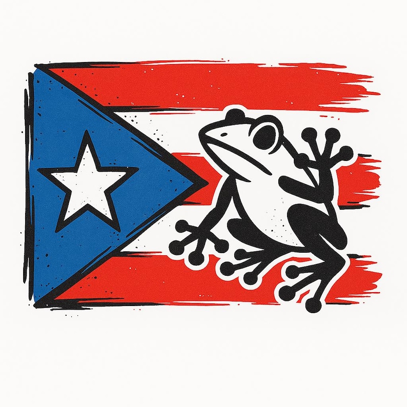 Puerto Rico Flag Coquí Frog SVG Bundle: Boricua Pride Designs (digital ...