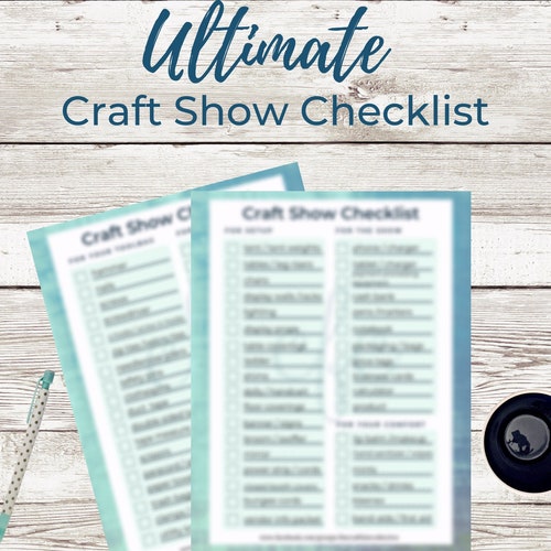 Ultimate Craft Show Checklist Printable for Art Fair Vendors - Etsy