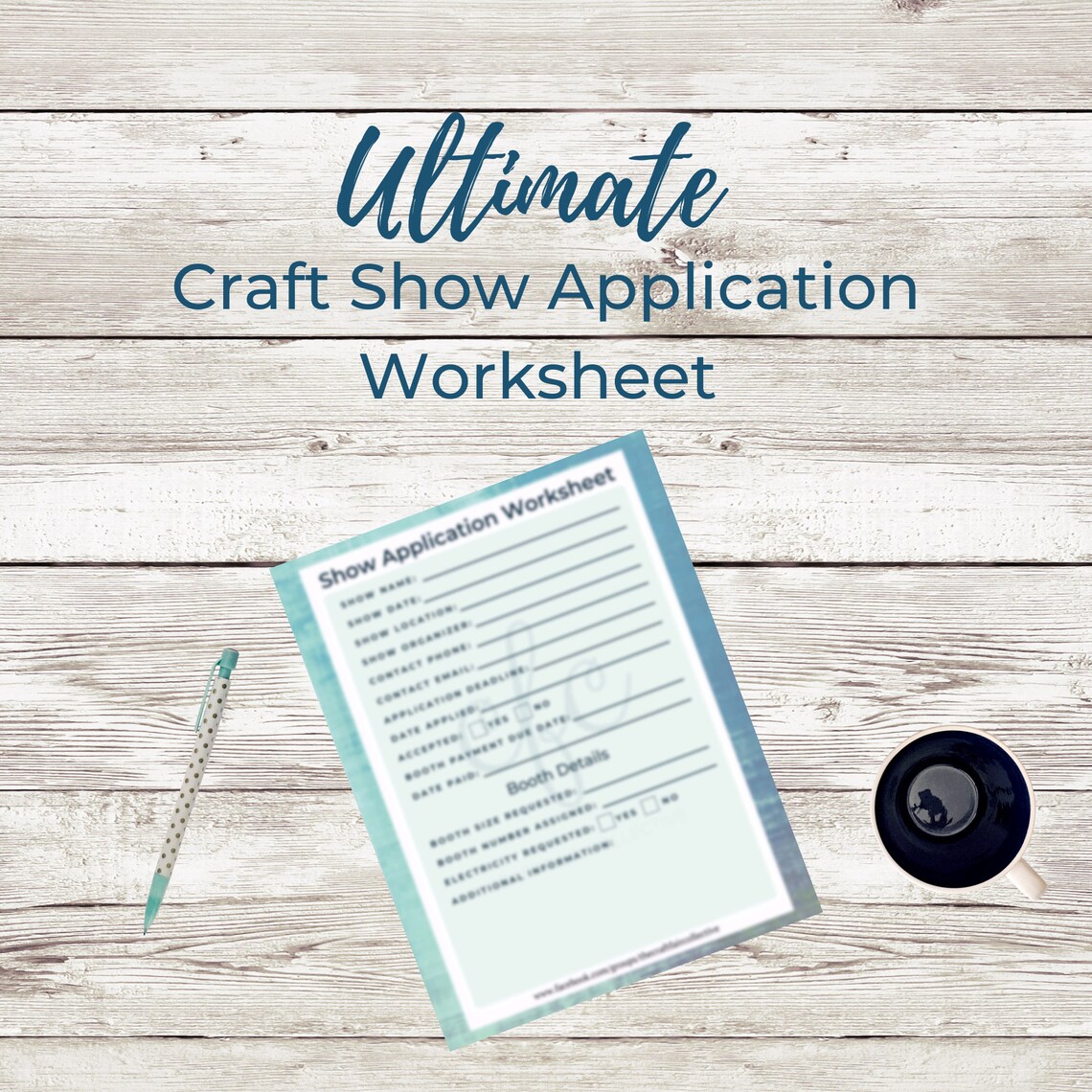 Craft Show Application Worksheet Printable for Art or Craft - Etsy