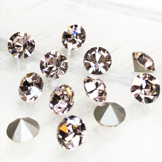 Gold Quartz Preciosa Crystal Chaton Stones 12 Foiled 39ss - Etsy