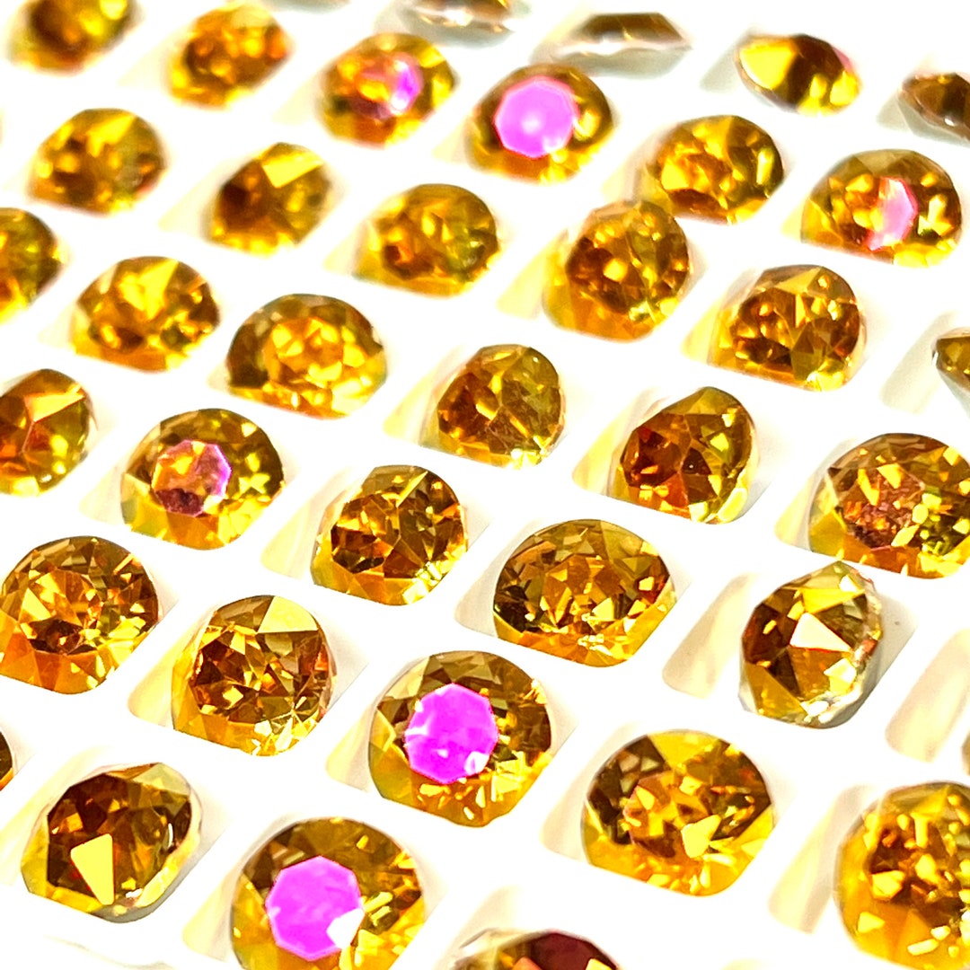 Aurora Crystal Chaton Stones, Astral Pink, Foiled, 39ss, Ss39, 8mm ...