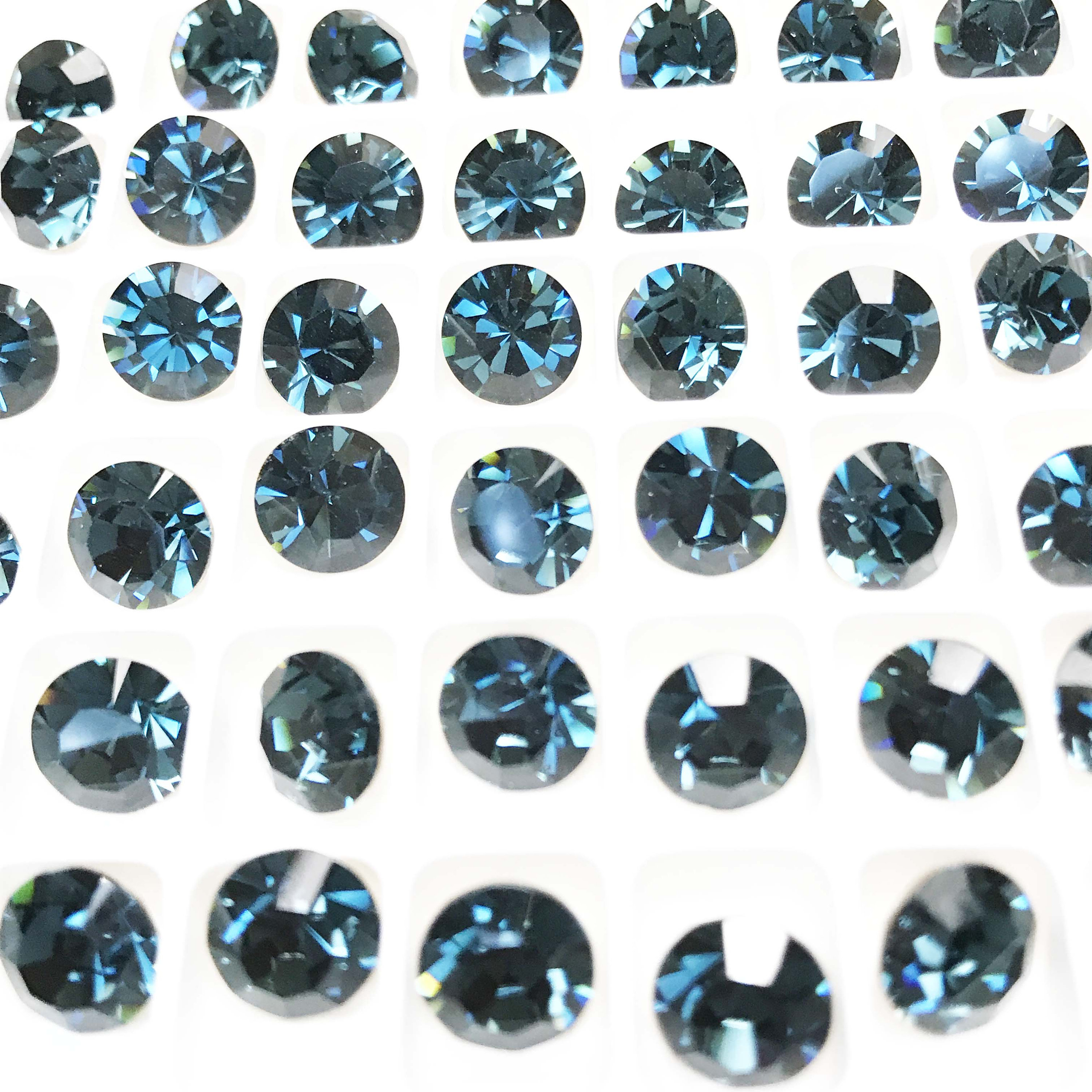 Montana Sapphire Preciosa Crystal Chaton Stones 12 Foiled - Etsy