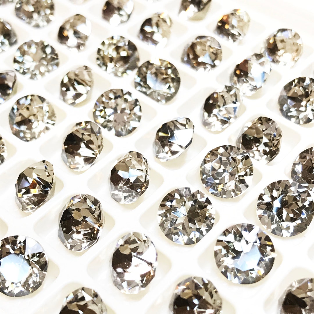 Satin Crystal Chaton Stones, Aurora, Foiled, 39ss, Ss39, 8mm, Round ...