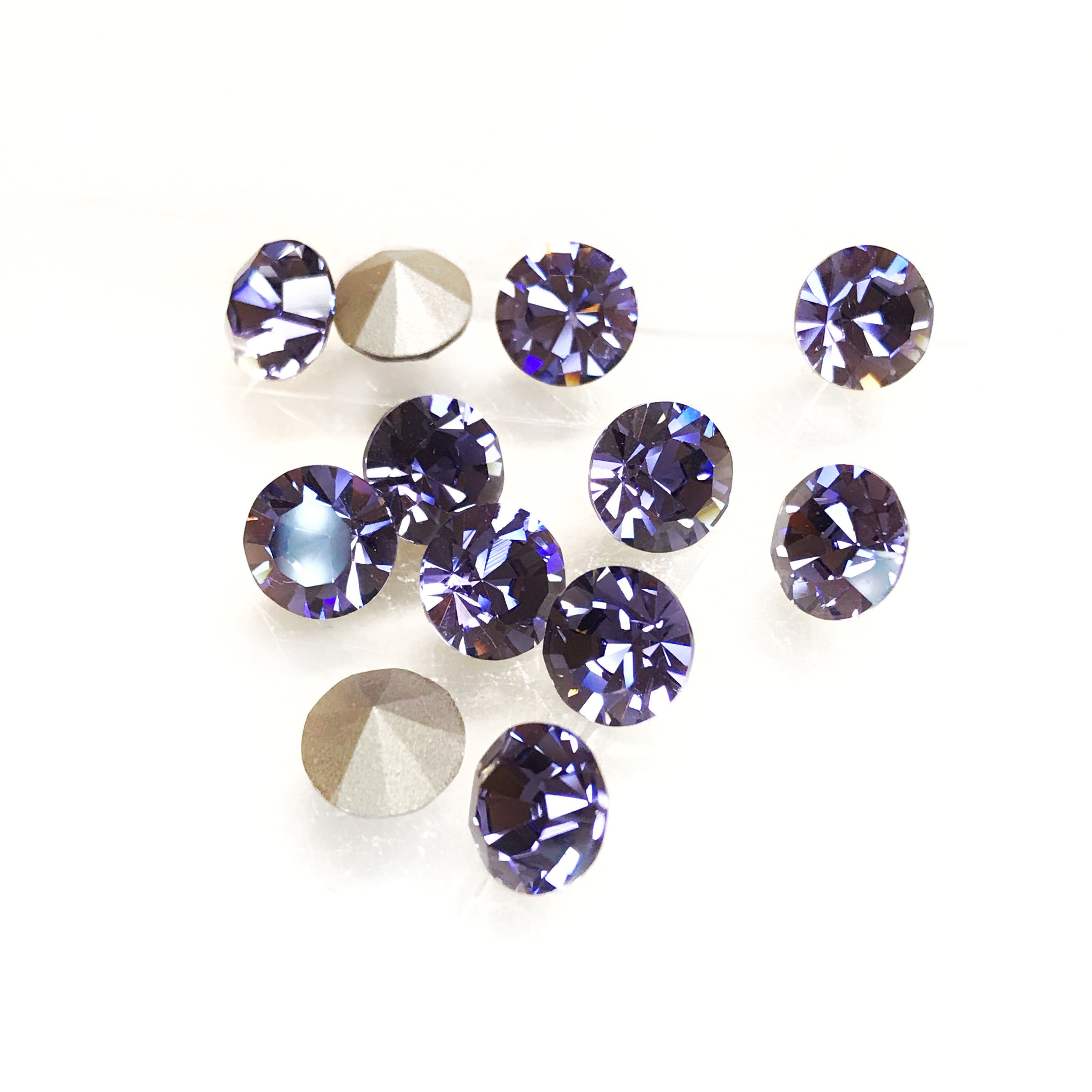 Tanzanite Preciosa Crystal Chaton Stones 12 Foiled 29ss - Etsy