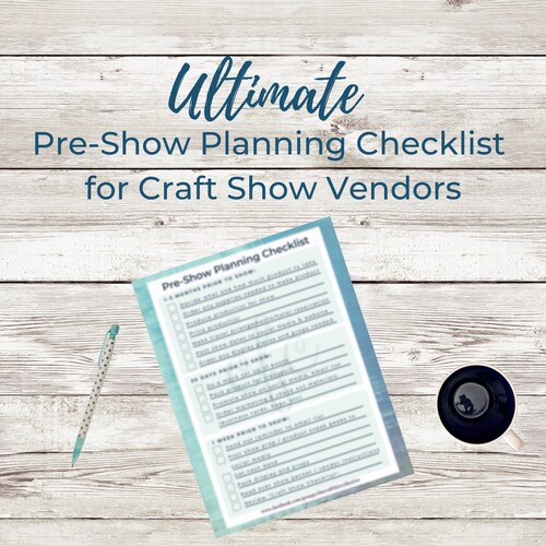 Ultimate Craft Show Checklist Printable for Art Fair Vendors - Etsy