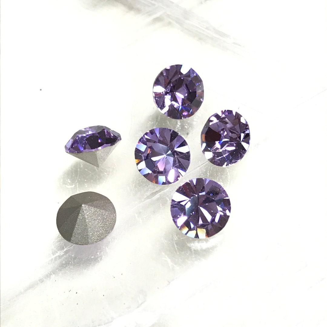 39SS Violet Preciosa Crystal Chaton Steine, Foiled, ss39, 8mm, Rund ...