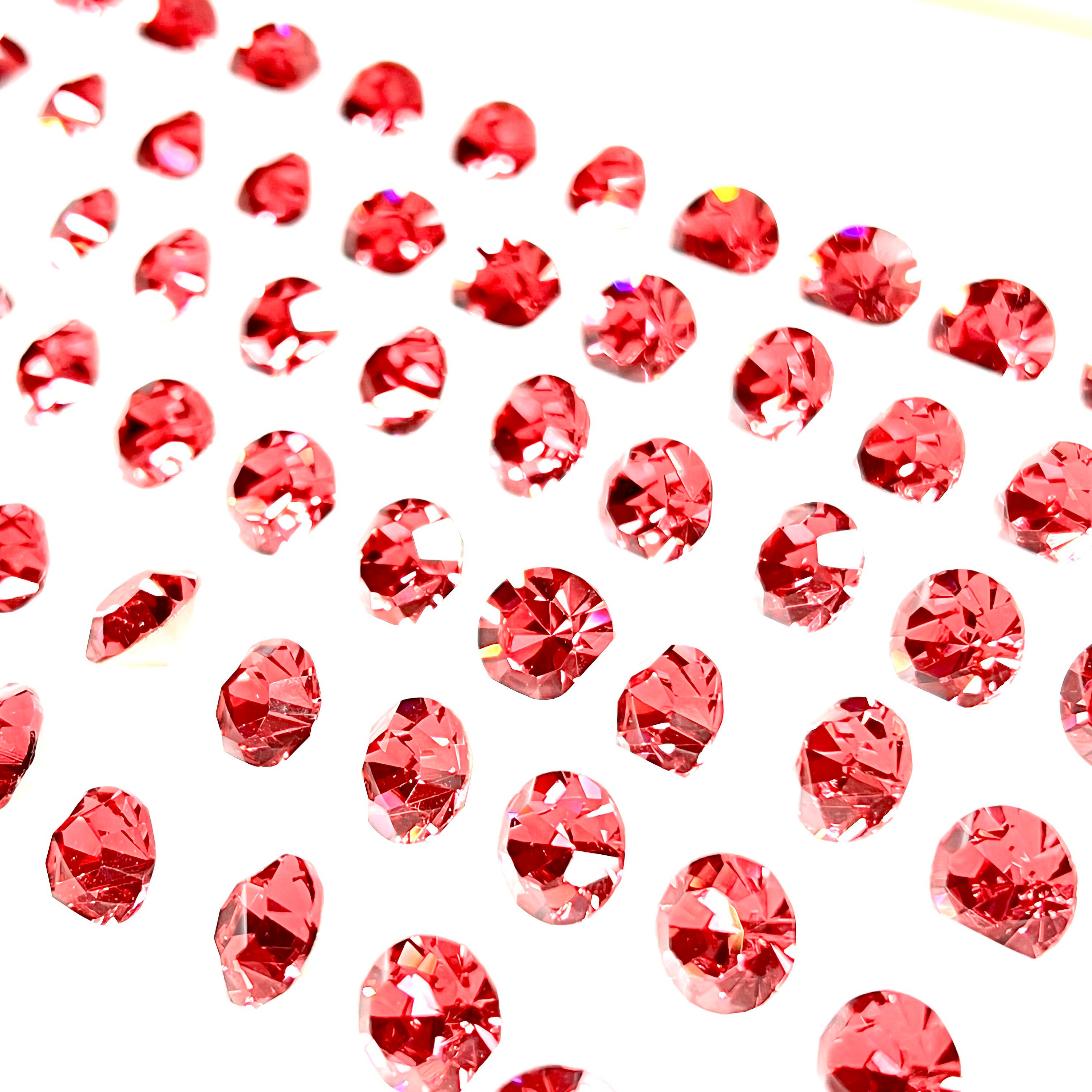 Indian Pink Preciosa Crystal Chaton Stones, Foiled, 39ss, Ss39, 8mm ...