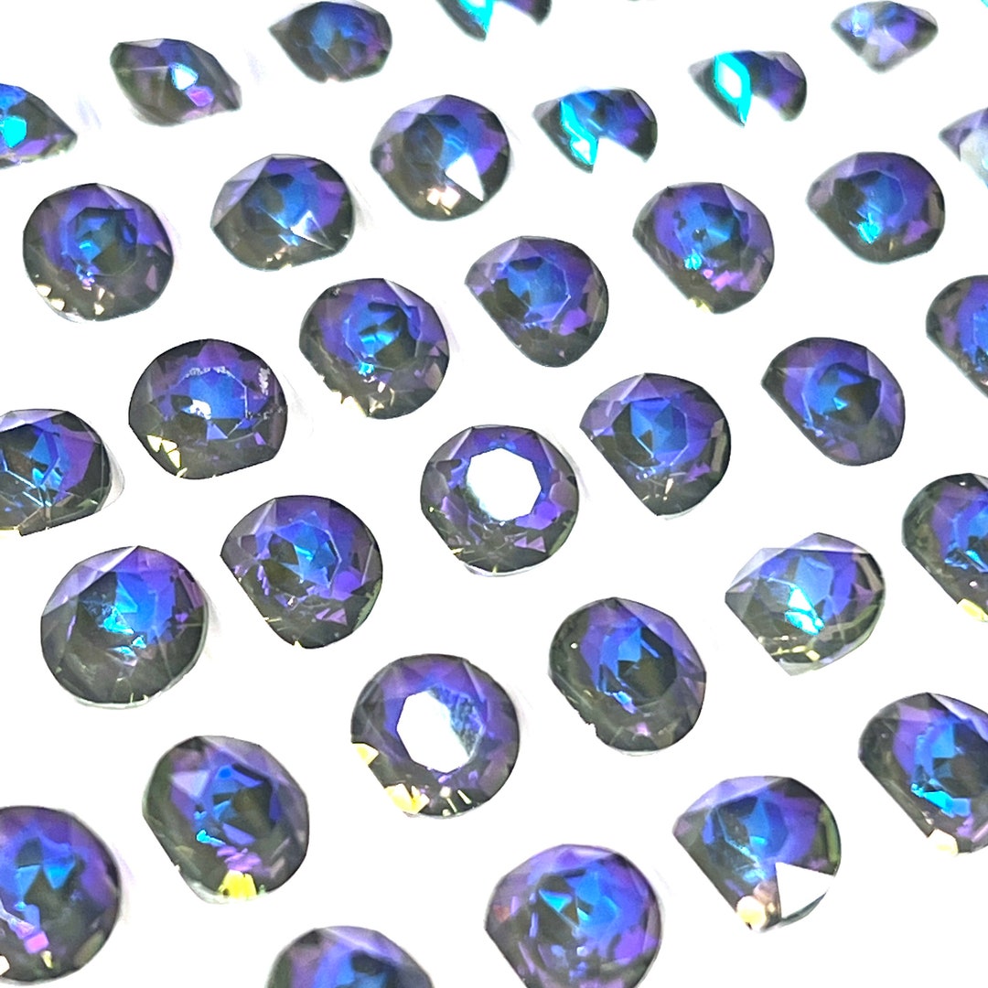 Nightfall Delite Crystal Chaton Stones, Aurora, Foiled, 39ss, Ss39, 8mm ...