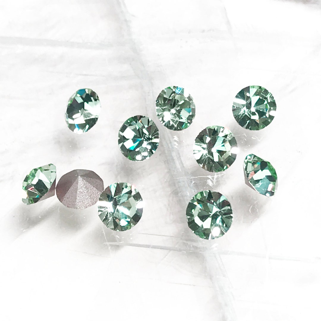 Chrysolite Preciosa Crystal Chaton Stones Foiled 39ss Ss39 - Etsy Sweden