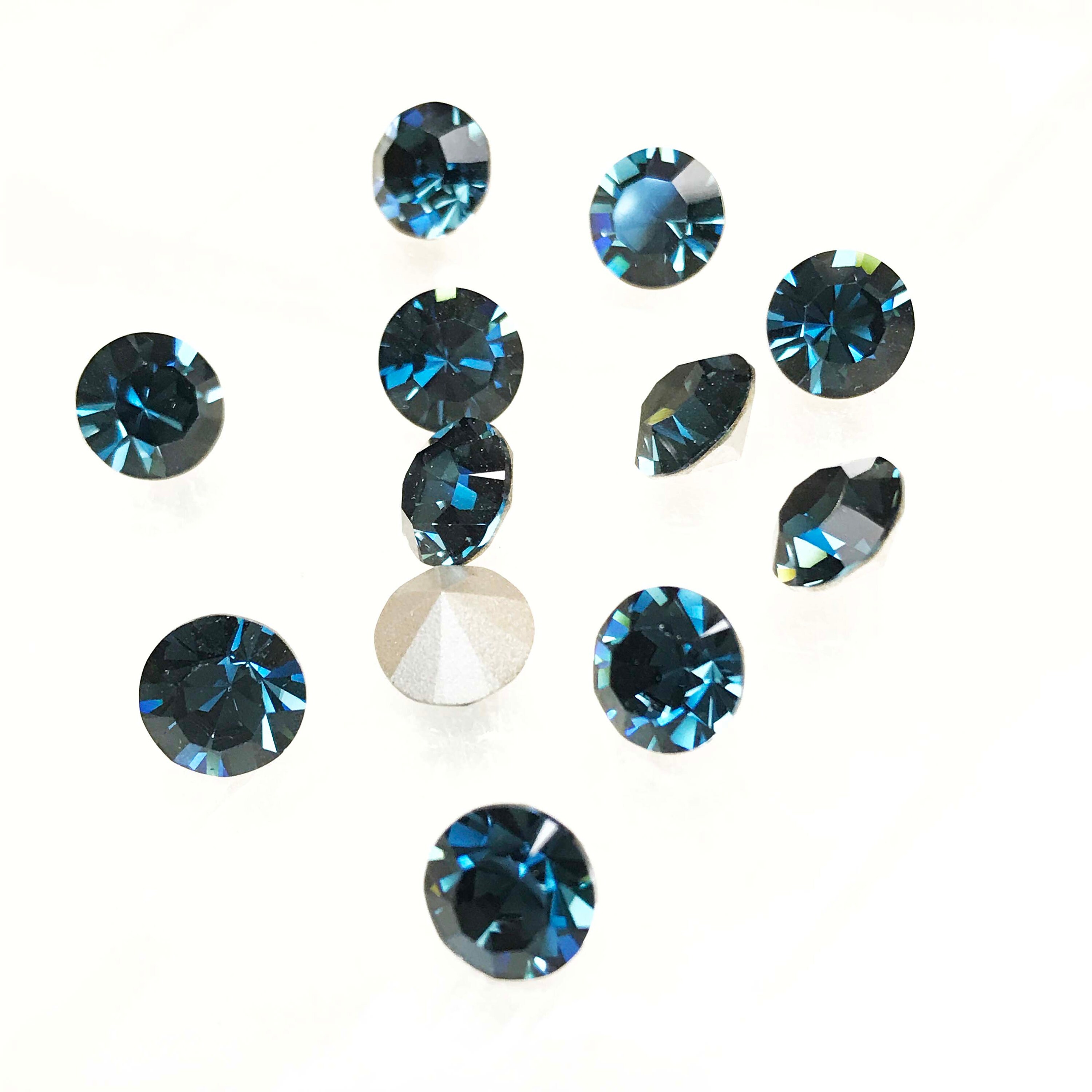 Montana Sapphire Preciosa Crystal Chaton Stones 12 Foiled - Etsy