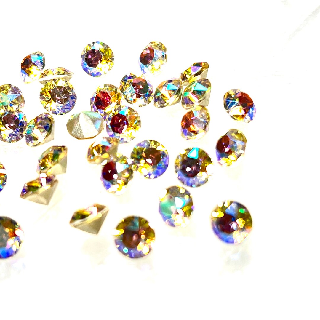 Aurora Crystal Chaton Stones (12), Paradise Shine, Foiled, 29ss, Ss29 ...