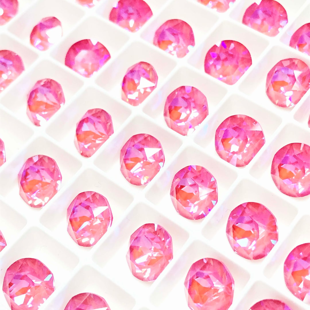 Lotus Pink Delite Austrian Crystal Rhinestones, 8mm, 39ss, Unfoiled ...