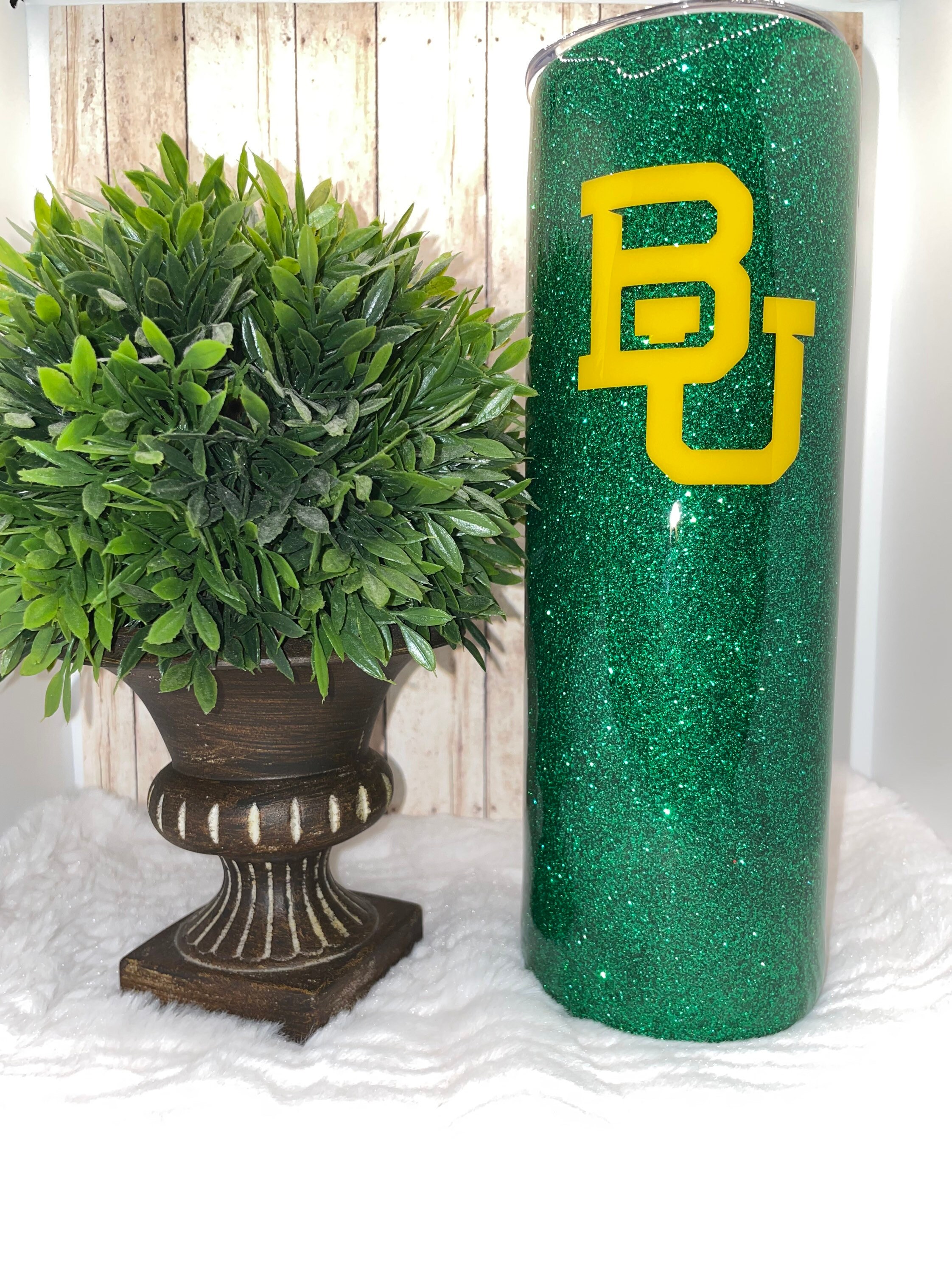 Custom Baylor University Glitter Tumbler With Straw - Etsy