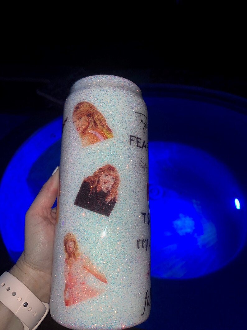 Custom Taylor Swift Glitter Tumbler Personalized With Straw - Etsy