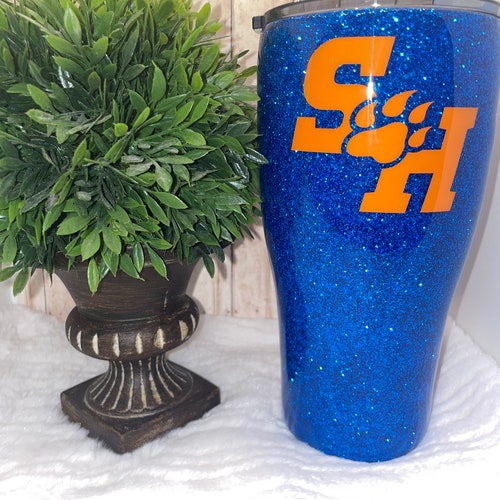 Sam Houston State Univ. Glitter Tumbler / SHSU Tumbler / - Etsy