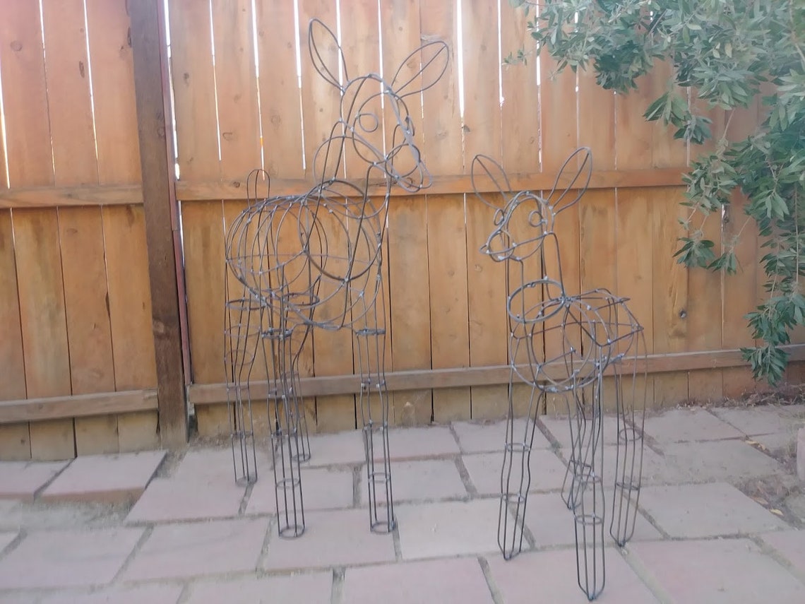 Doe and Fawn Topiary Forms, Topiary Frames, Deer Topiary - Etsy