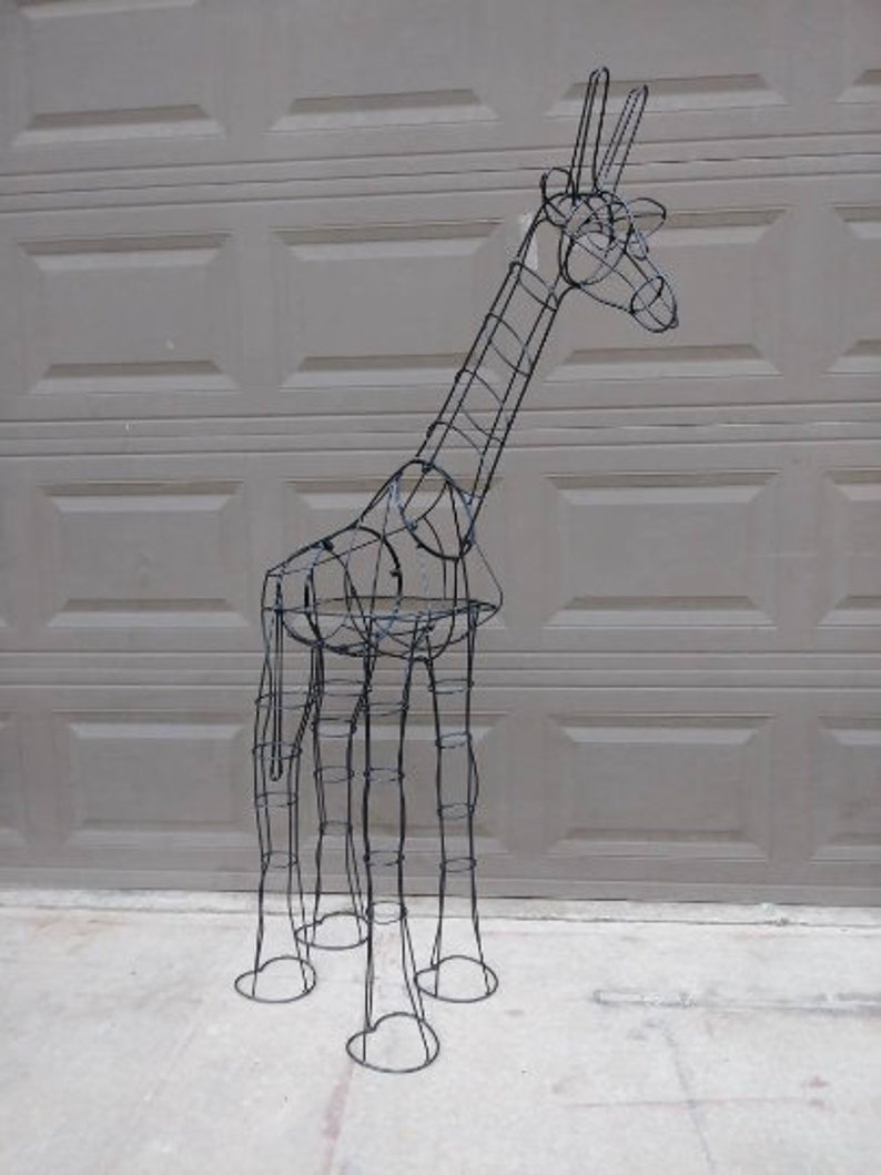 Giraffe Topiary Frame 5 Foot Tall Made in Fresno California - Etsy