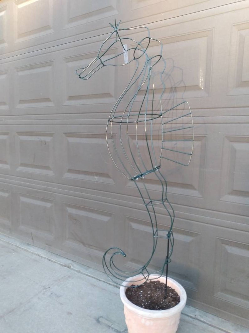 Seahorse Topiary Frame, Seahorse Yard Art, Topiary Seahorse, Custom ...