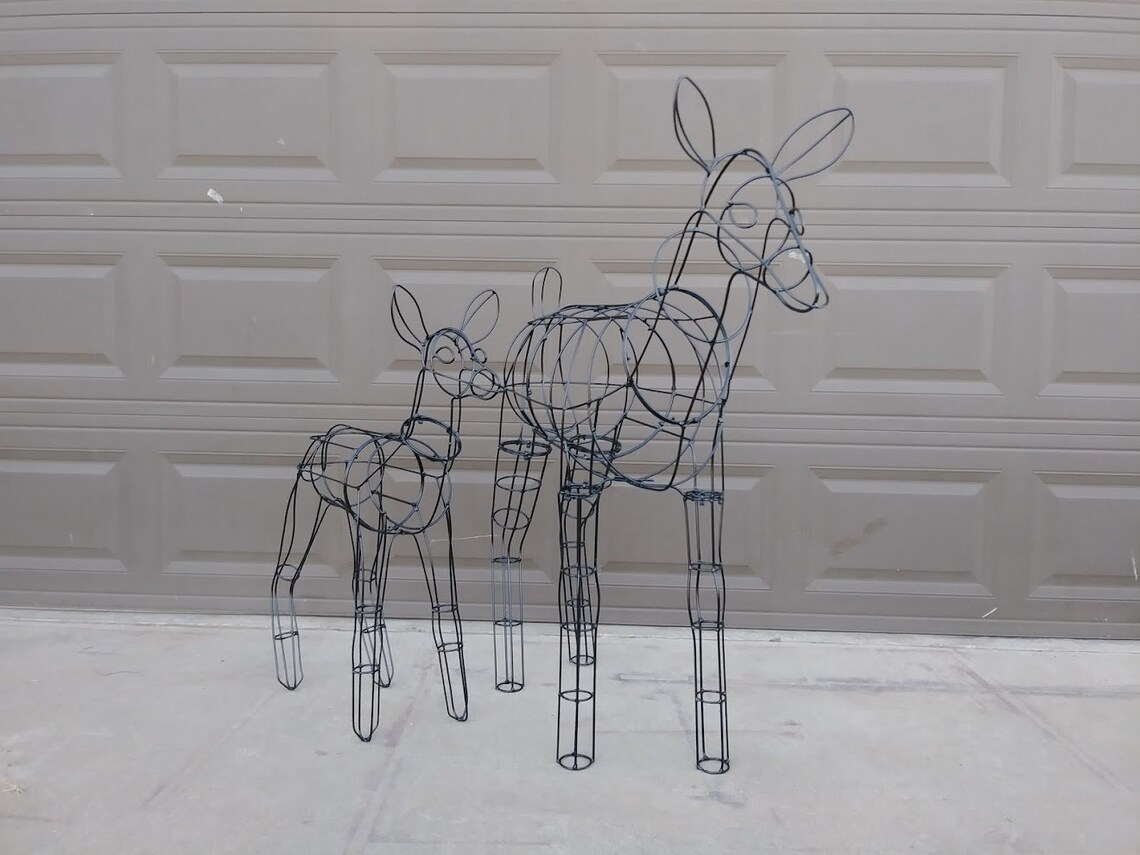 Doe and Fawn Topiary Forms, Topiary Frames, Deer Topiary - Etsy