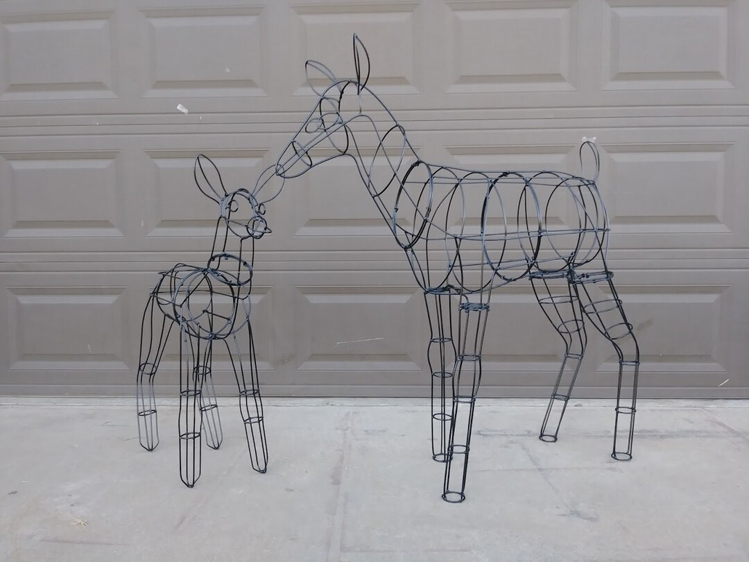 Doe and Fawn Topiary Forms, Topiary Frames, Deer Topiary - Etsy