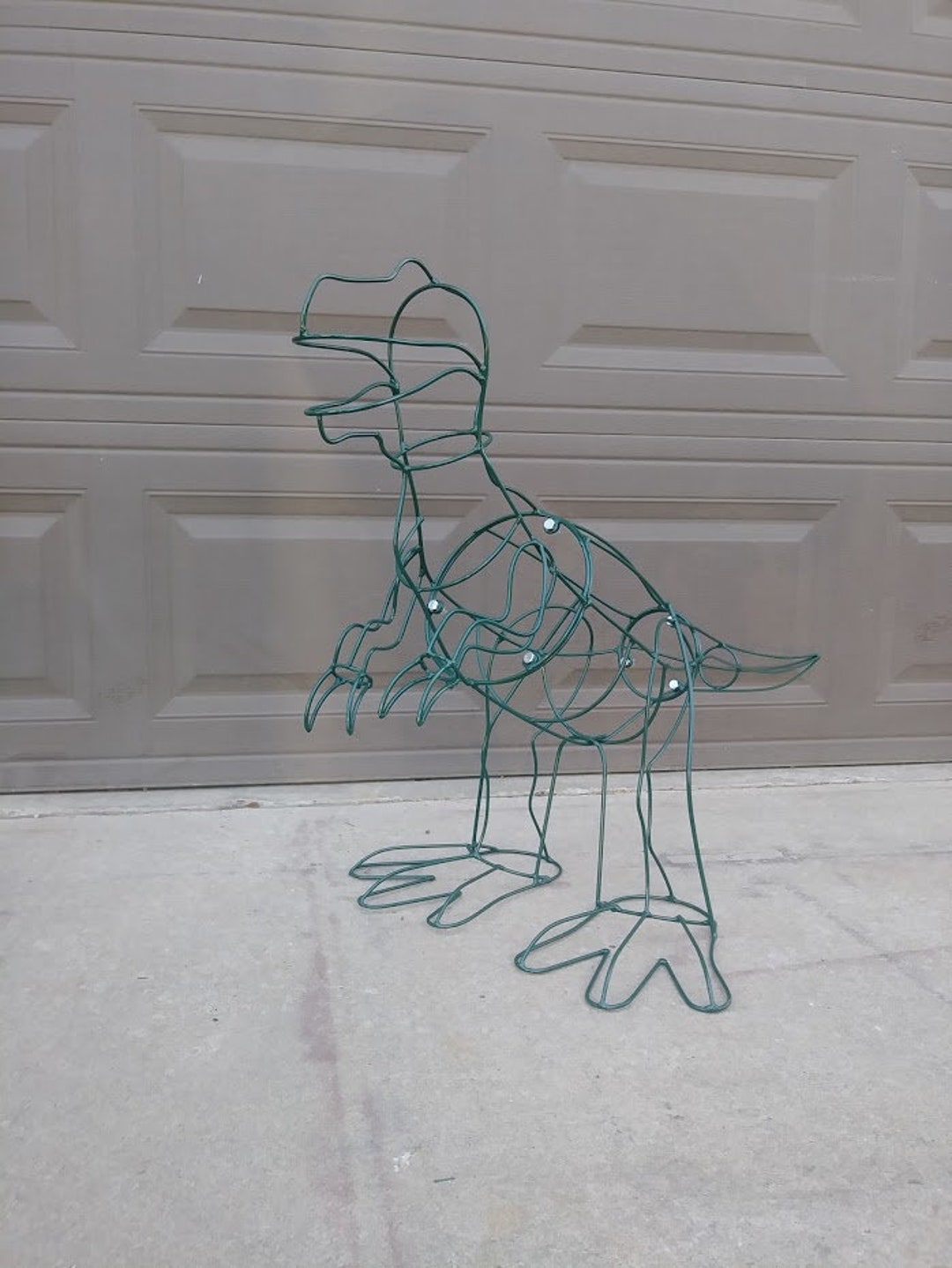 T Rex Dinosaur Topiary Frame 26" Tall, Raptor Dinosaur, Dinosaur ...