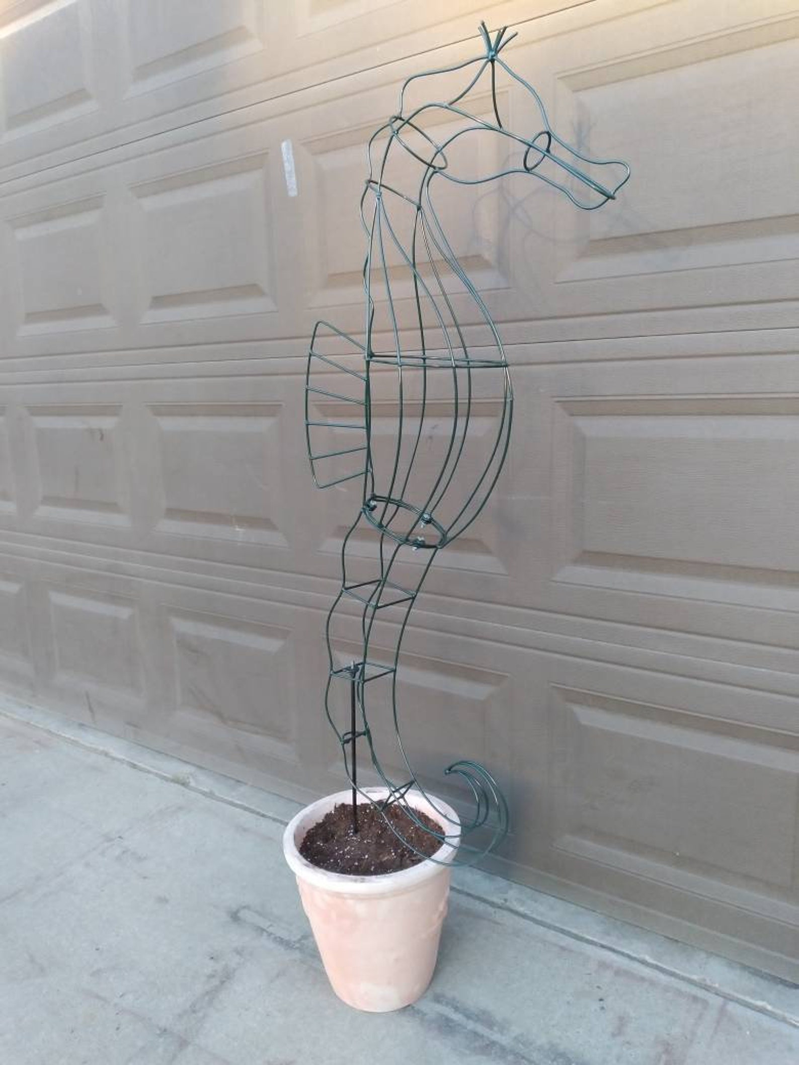 Seahorse Topiary Frame, Seahorse Yard Art, Topiary Seahorse, Custom ...