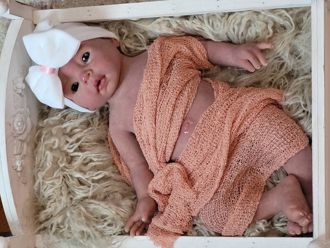 Made to Order A Beautiful Opened Eyed Soft 100% Silicone Baby Girl. She ...