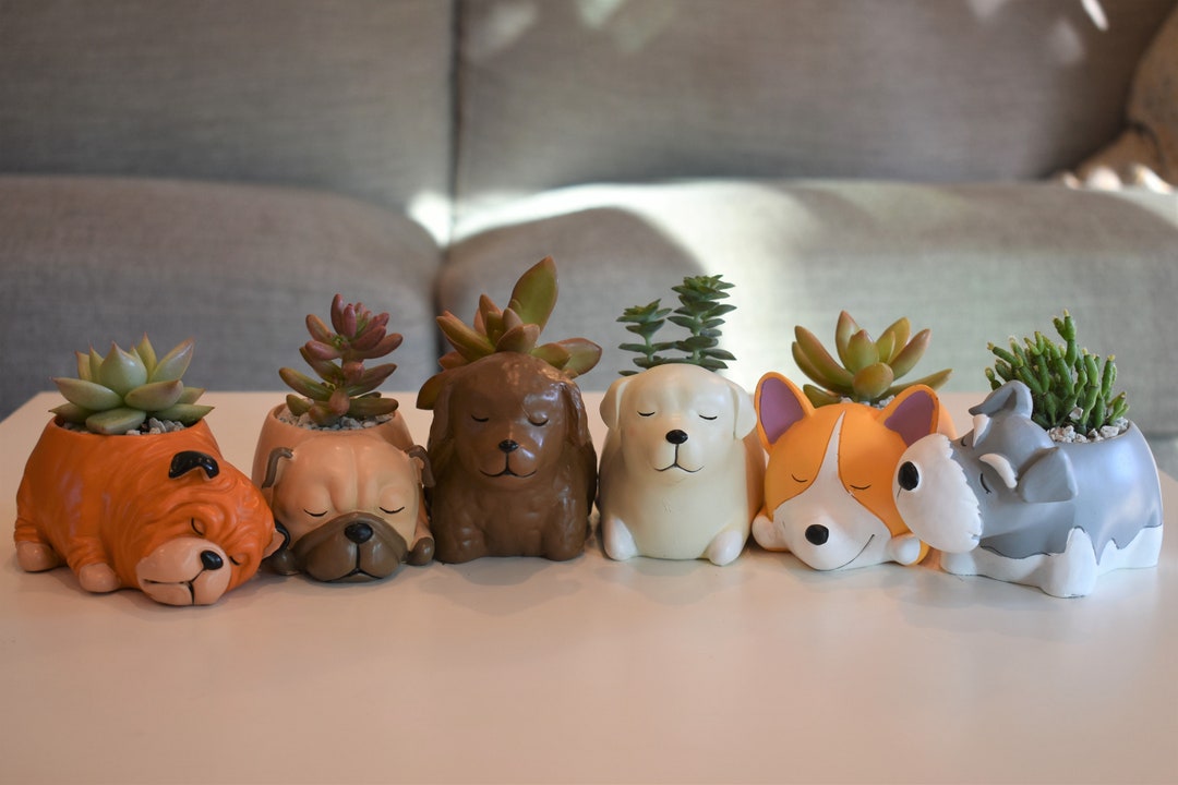 Dog Lovers Planters | Succulent Pots/planters - Etsy