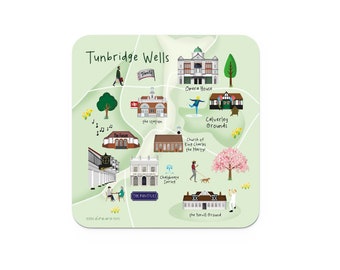 Tunbridge Wells Illustrated Map Ft the Pantiles Calverley | Etsy