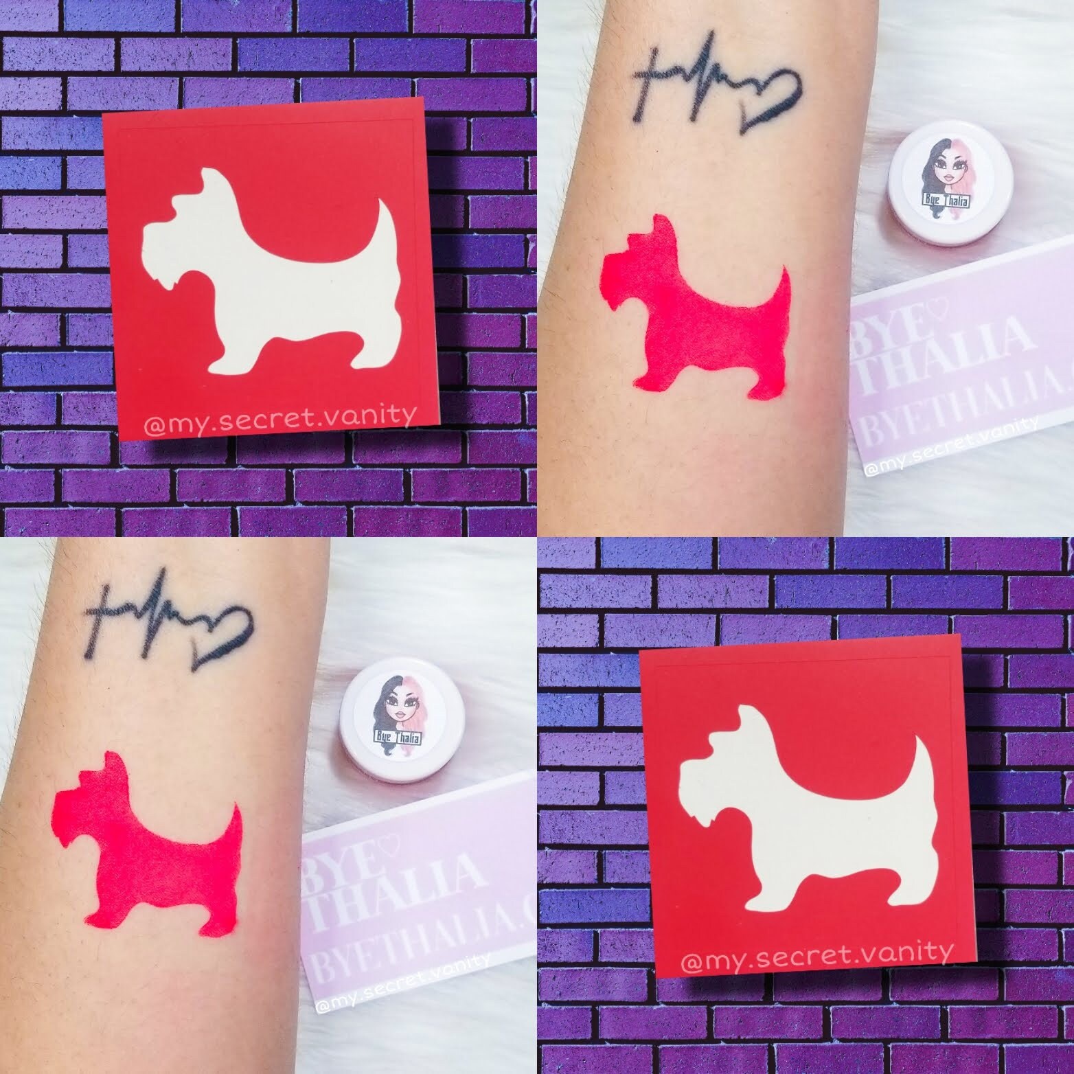 Dog #01 Makeup Swatch Stencil Sticker - Etsy