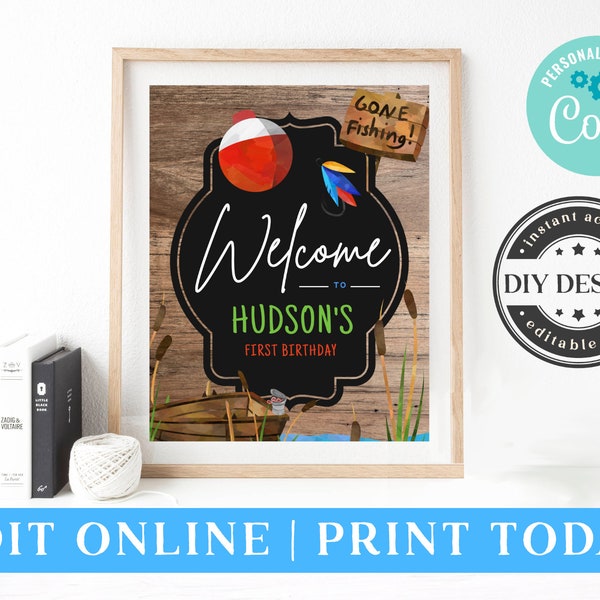 Fishing Themed Welcome Sign - Etsy