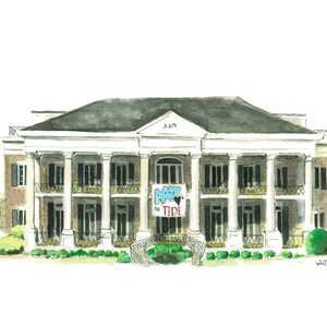 Alabama Adpi House Watercolor Print - Etsy